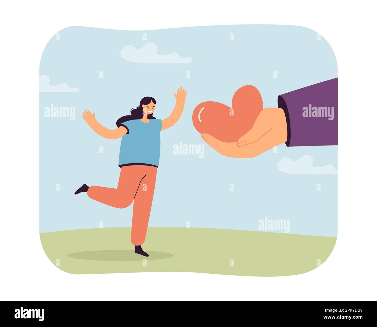 Human hand giving red Stock Vector Images - Alamy