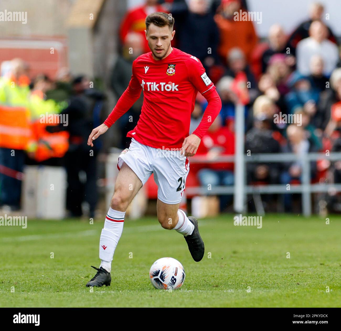 Racecourse Ground, Wrexham, UK. 10th Apr, 2023. National League Football, Wrexham versus Notts ...