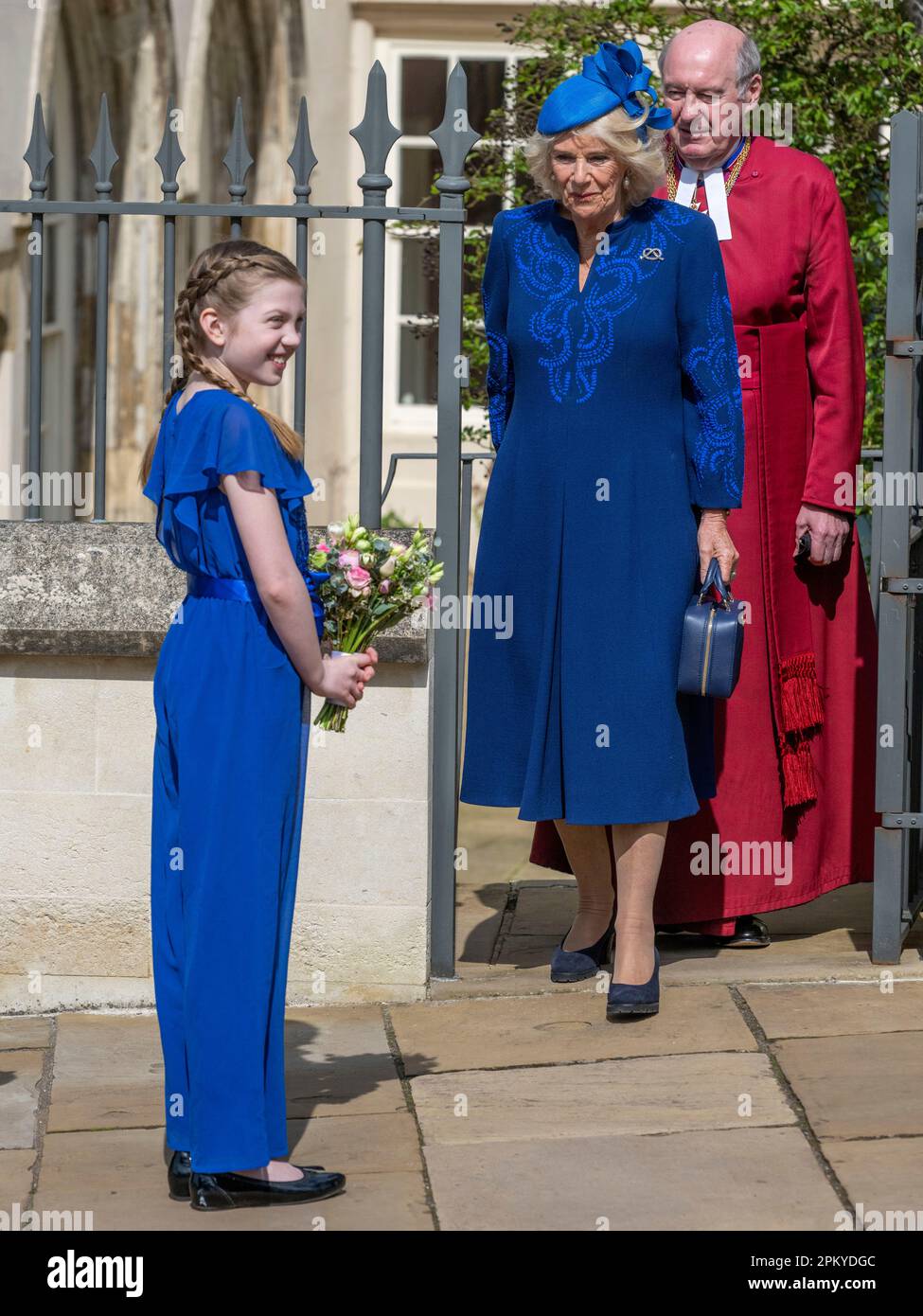 Windsor, England. UK. 09 April, 2023. Camilla, the Queen Consort ...