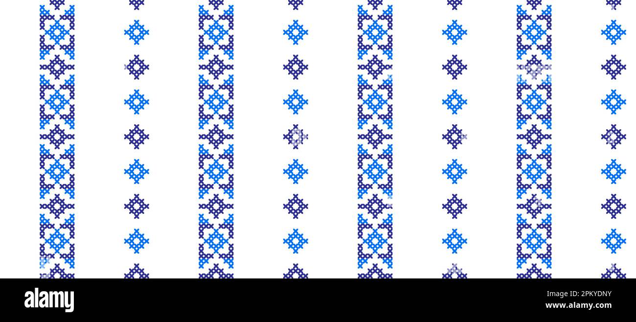 Ukrainian blue vertical stipes fashion pattern. Modern ukrainian folk ...