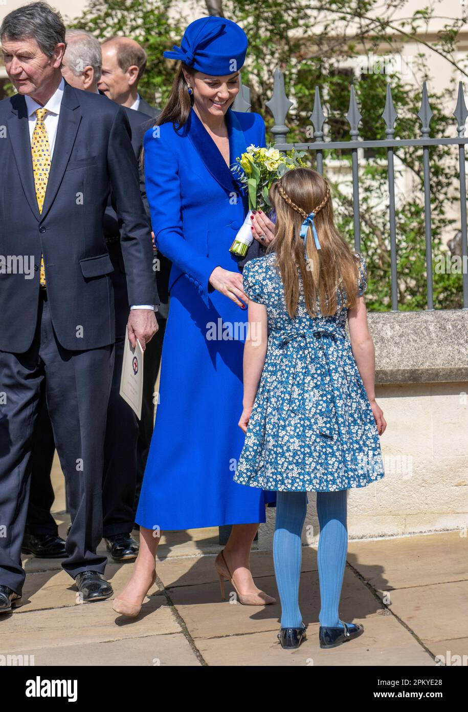 Windsor, England. UK. 09 April, 2023. Princess Charlotte of Wales and ...