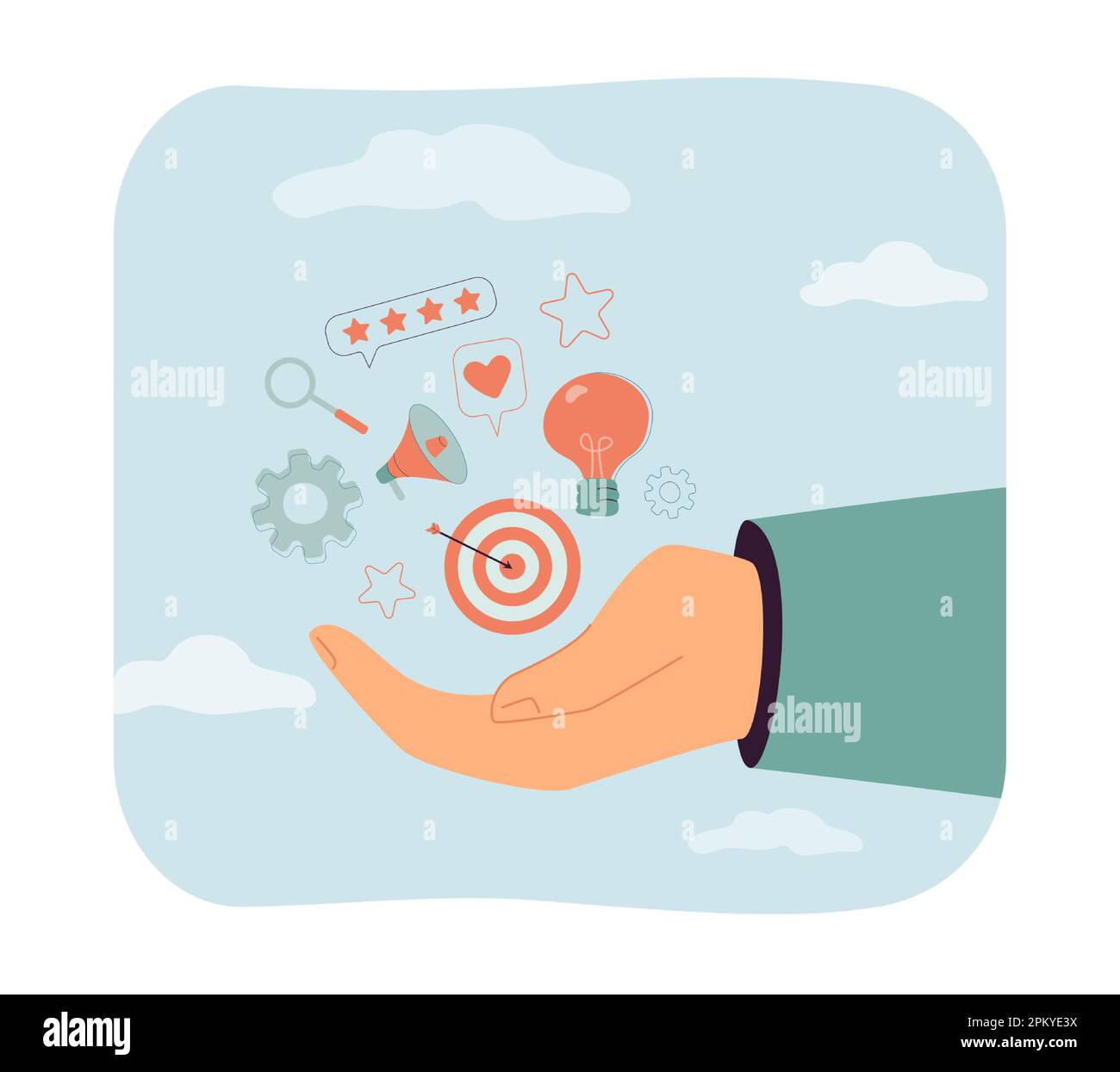 Human hand holding loudspeaker Stock Vector Images - Alamy