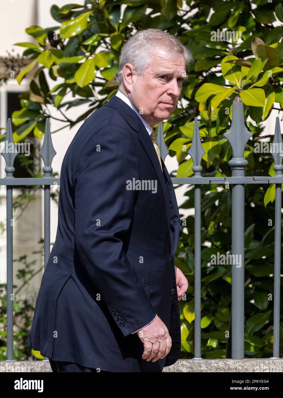 Windsor, England. UK. 09 April, 2023. Prince Andrew, Duke of York ...