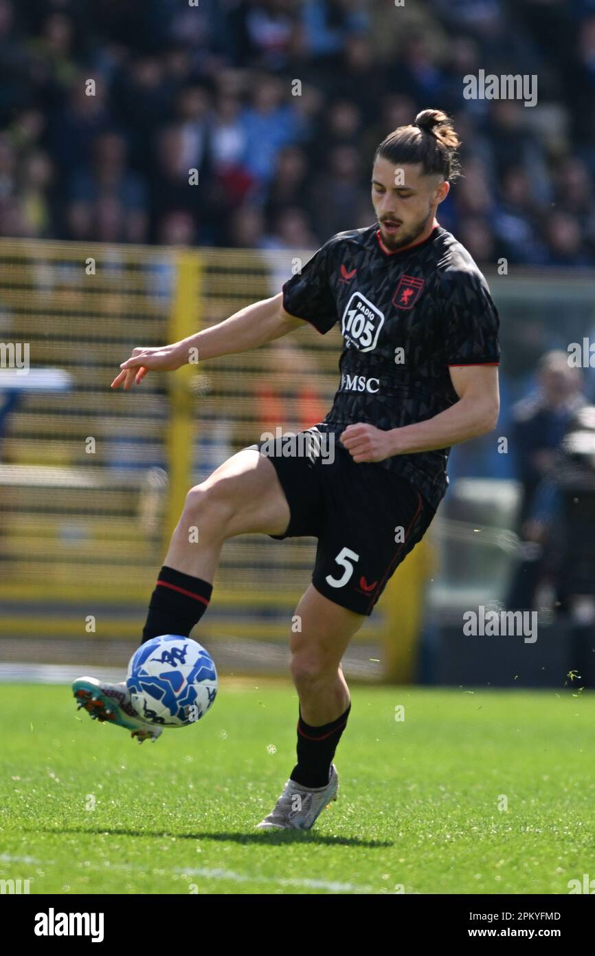 Como, Italy. 10th Apr, 2023. Radu Matei Dragusin of Genoa CFC during ...