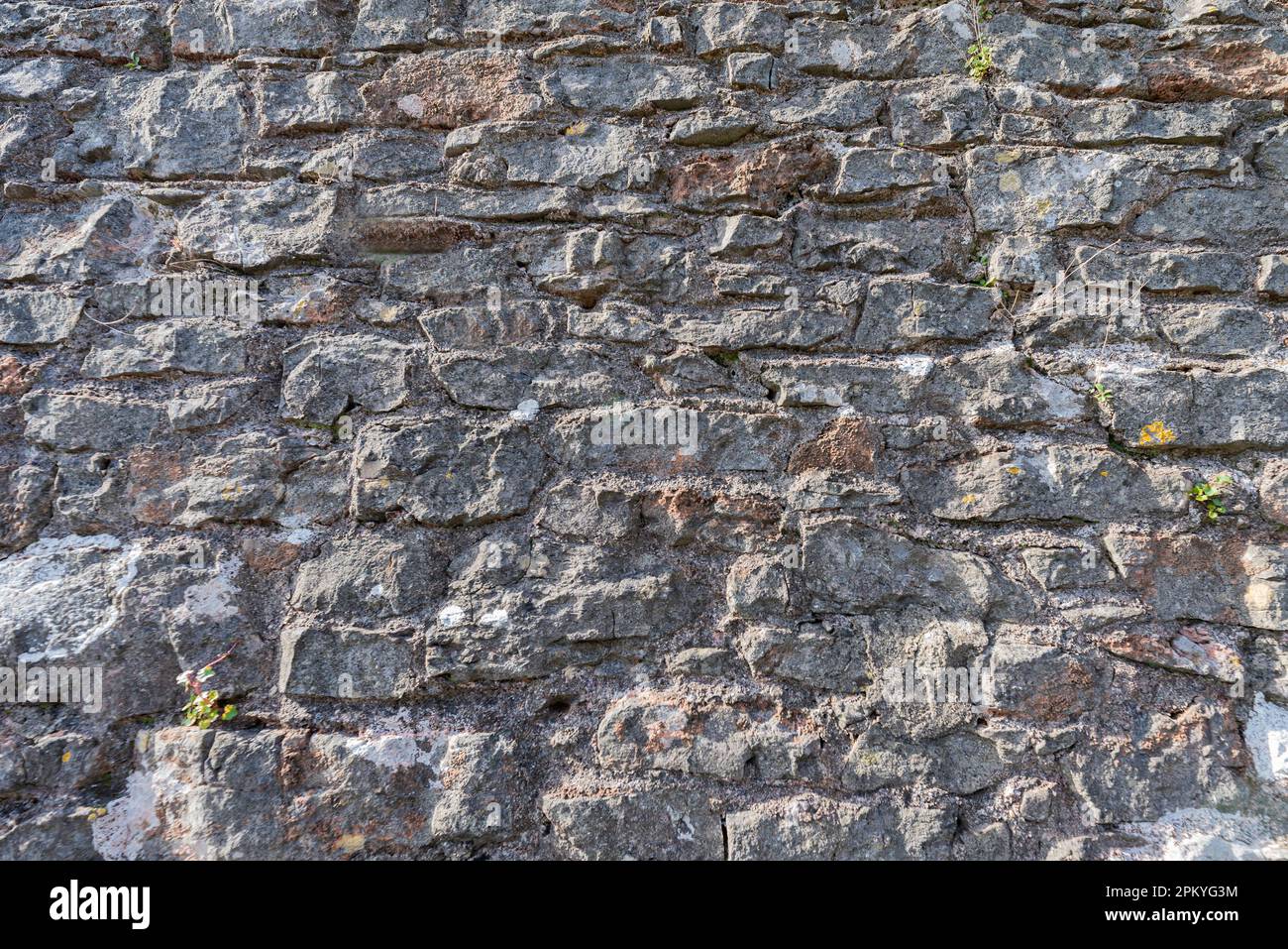 Old british stone wall texture Stock Photo - Alamy