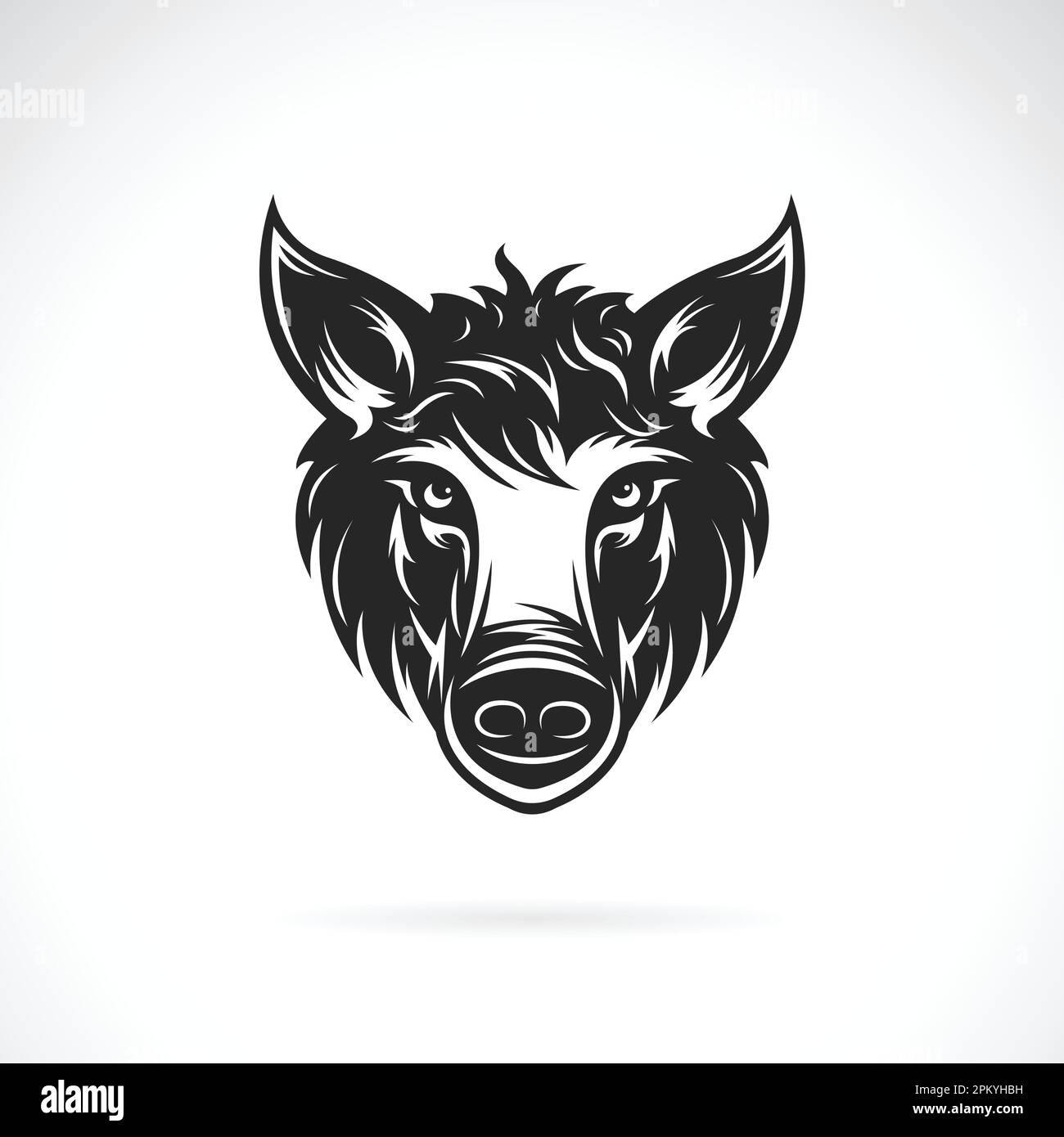 Vector of a boar head design on white background. Easy editable layered ...