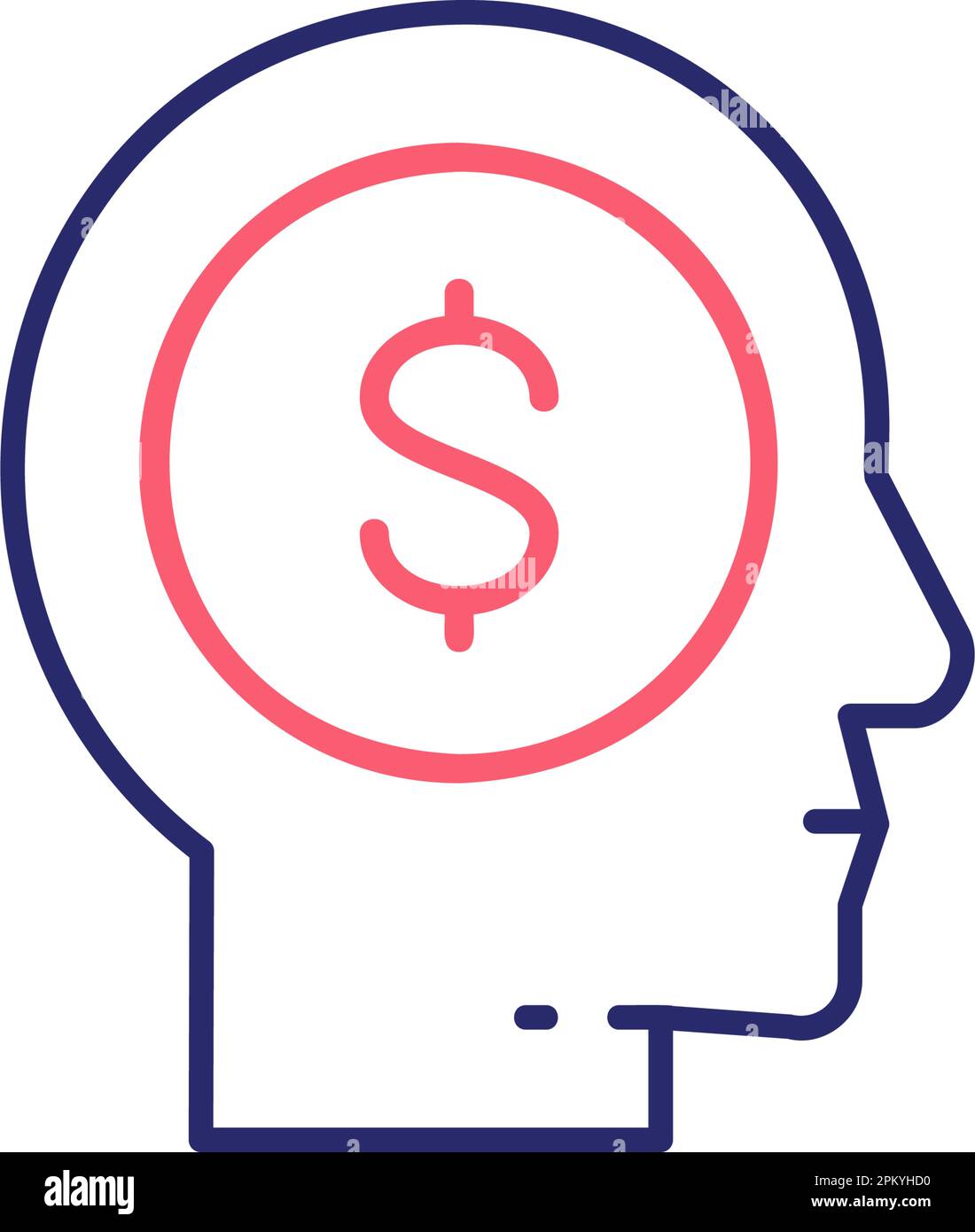 Human head and coin, give back, money outline color icon. Finance ... Human head and coin, give back, money outline color icon. Finance ...
