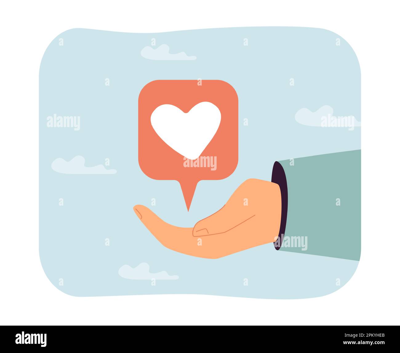 Huge hand holding like button or symbol Stock Vector Image & Art - Alamy