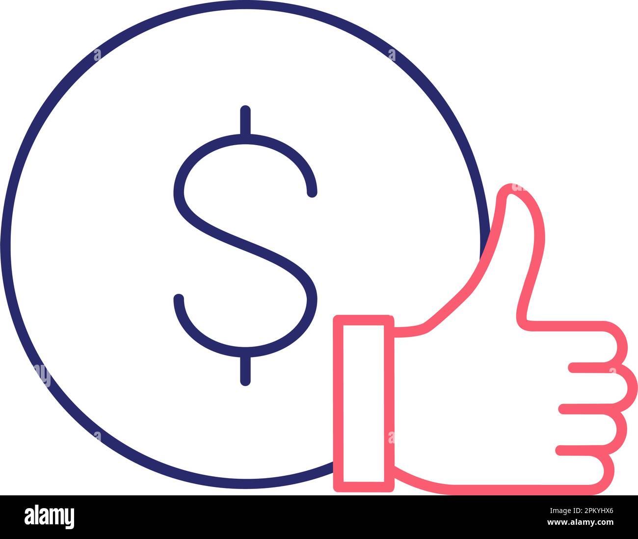 Coin with a thumb up, positive feedback, customer review, rating ...