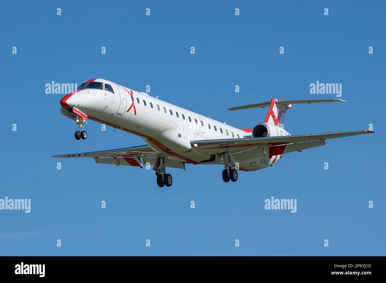 JSX Embraer ERJ-145LR with registration N246JX shown approaching the ...