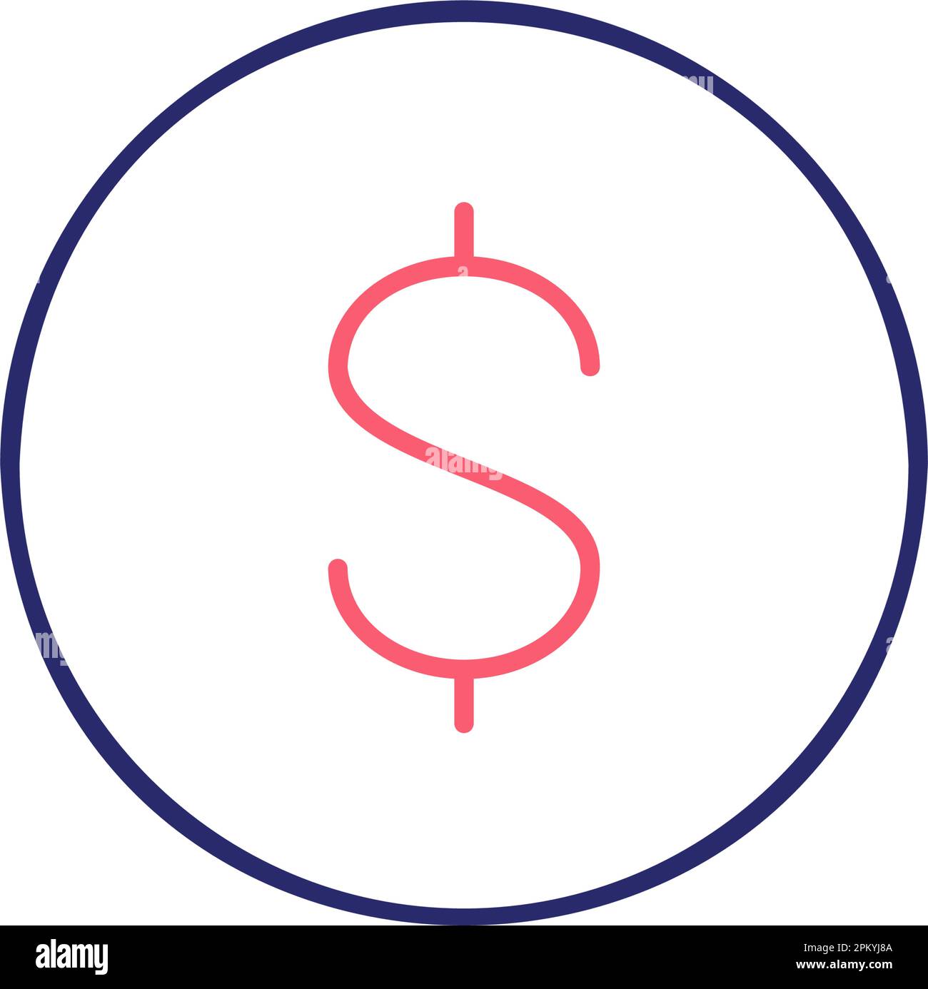 Coin, money, dollar outline color icon. Finance, payment, invest ...
