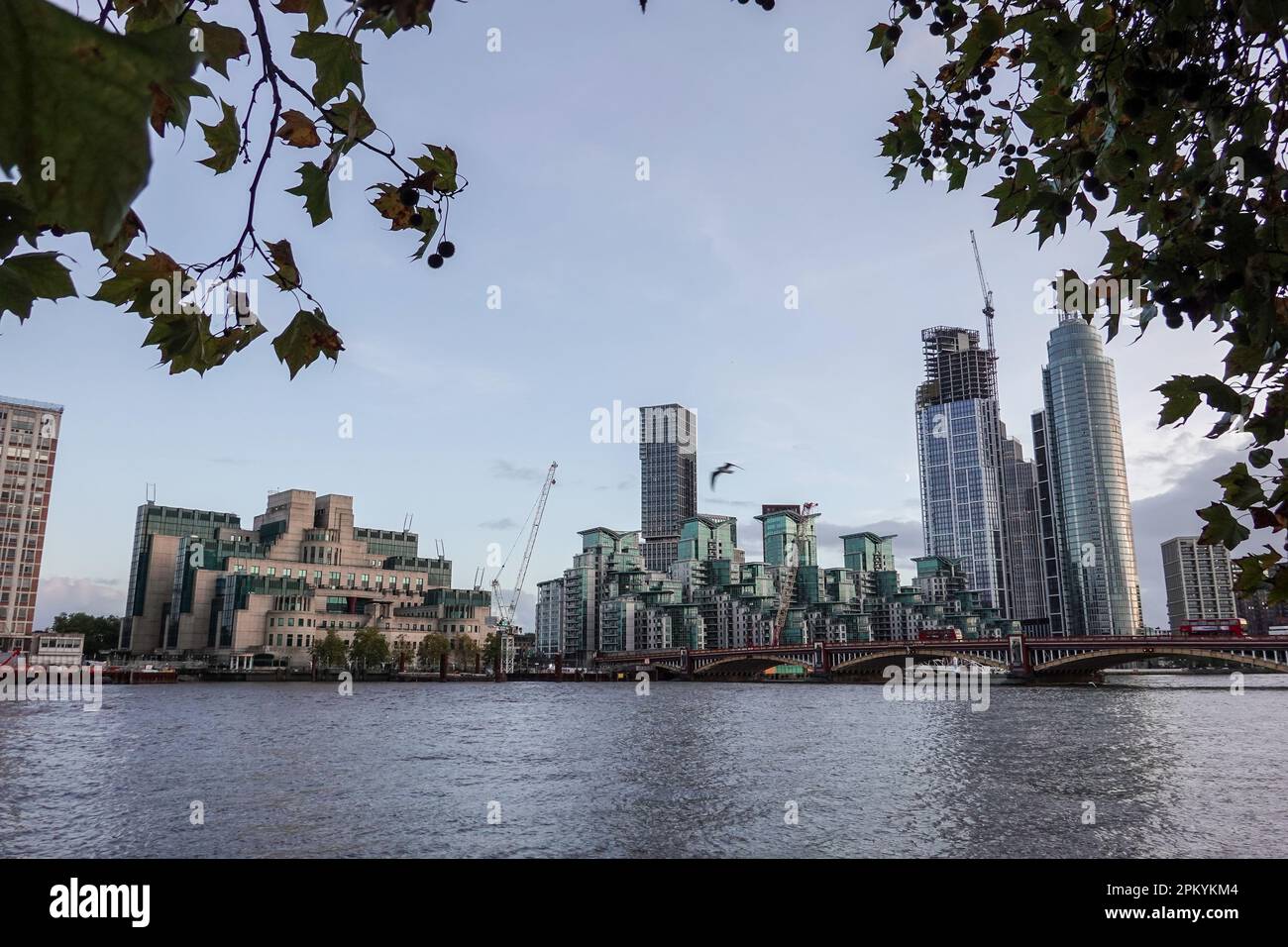 30 October 2022, Great Britain, London: The SIS building (l), the ...