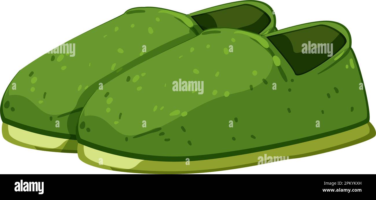 fashion kid slippers cartoon vector illustration Stock Vector Image ...