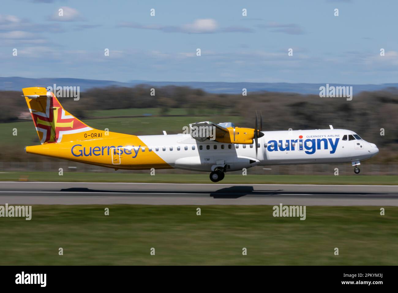 G-ORAI ATR 72-600 Aurigny Bristol Airport EGGD 07/4/2023 Stock Photo ...