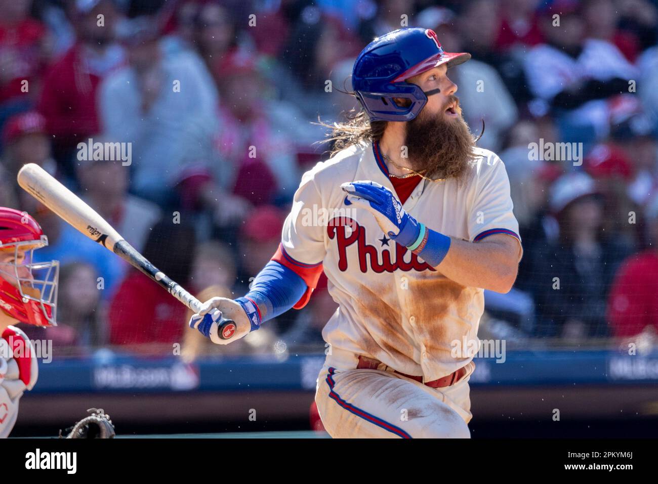 Philadelphia Phillies' Brandon Marsh (16) in action during a baseball ...