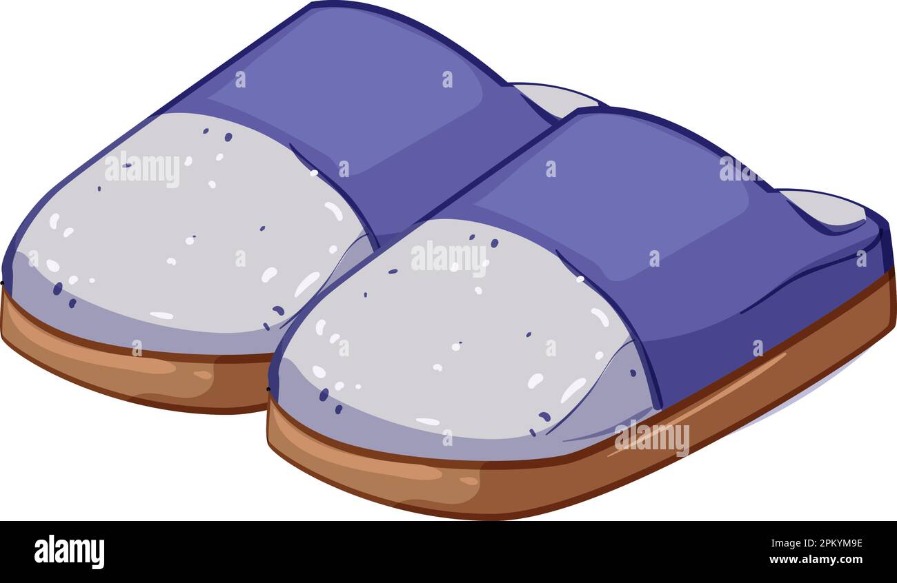 fur kid slippers cartoon vector illustration Stock Vector Image & Art ...