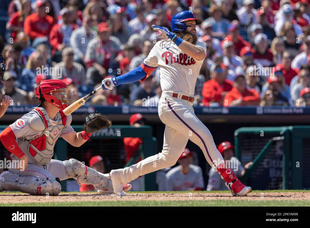 Philadelphia Phillies' Brandon Marsh (16) in action during a baseball ...