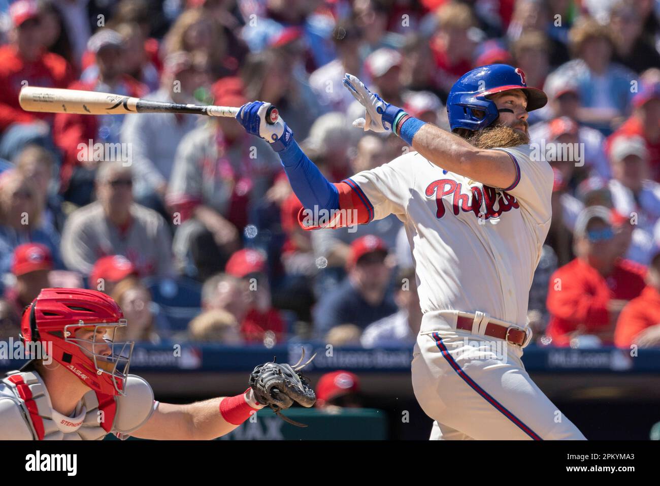 Philadelphia Phillies' Brandon Marsh (16) in action during a baseball ...