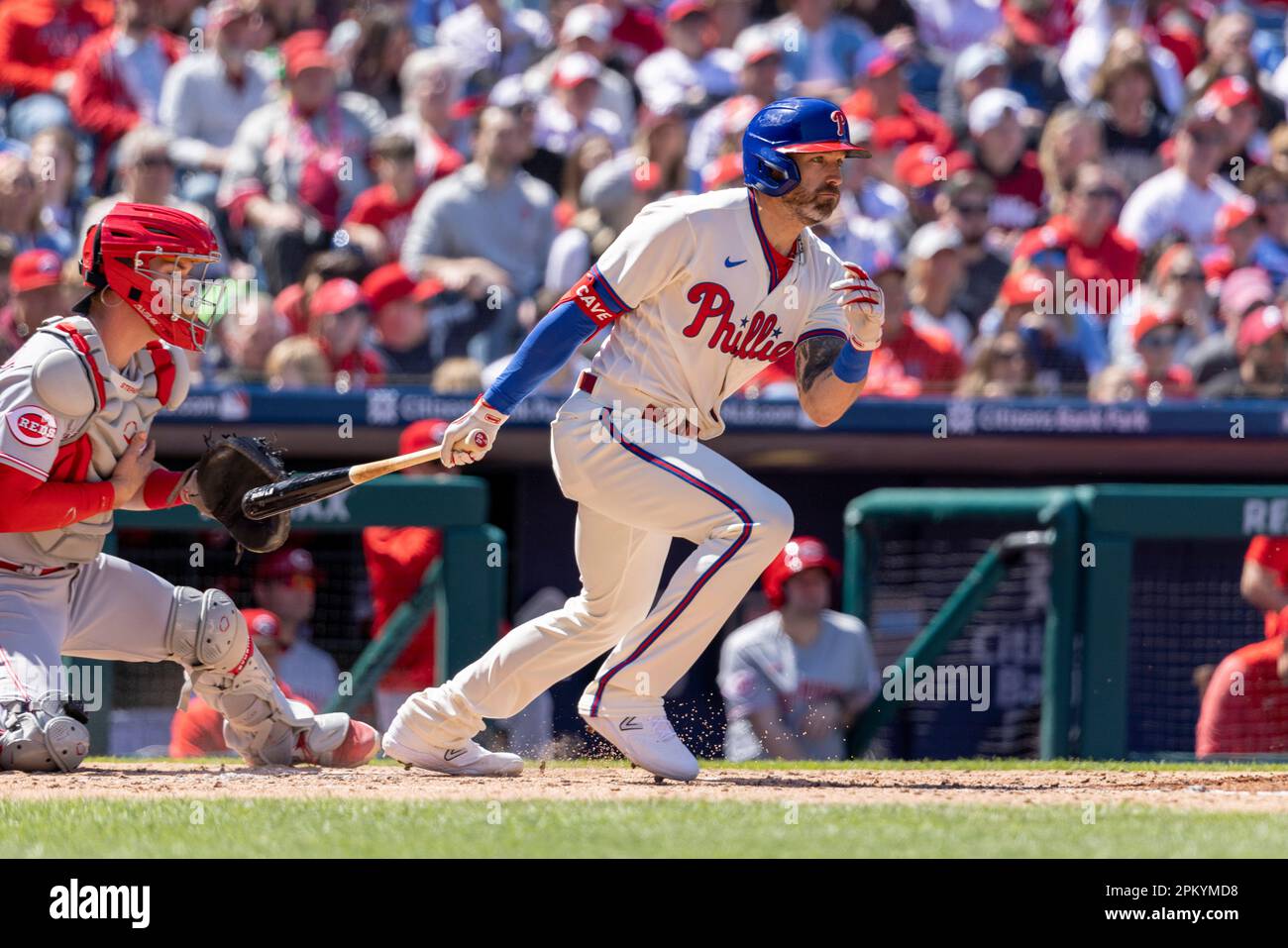 Philadelphia Phillies' Jake Cave (44) in action during a baseball game ...
