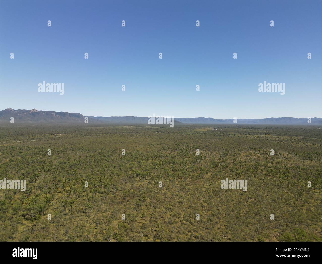 A vast and seemingly endless stretch of desert with distant mountain ...