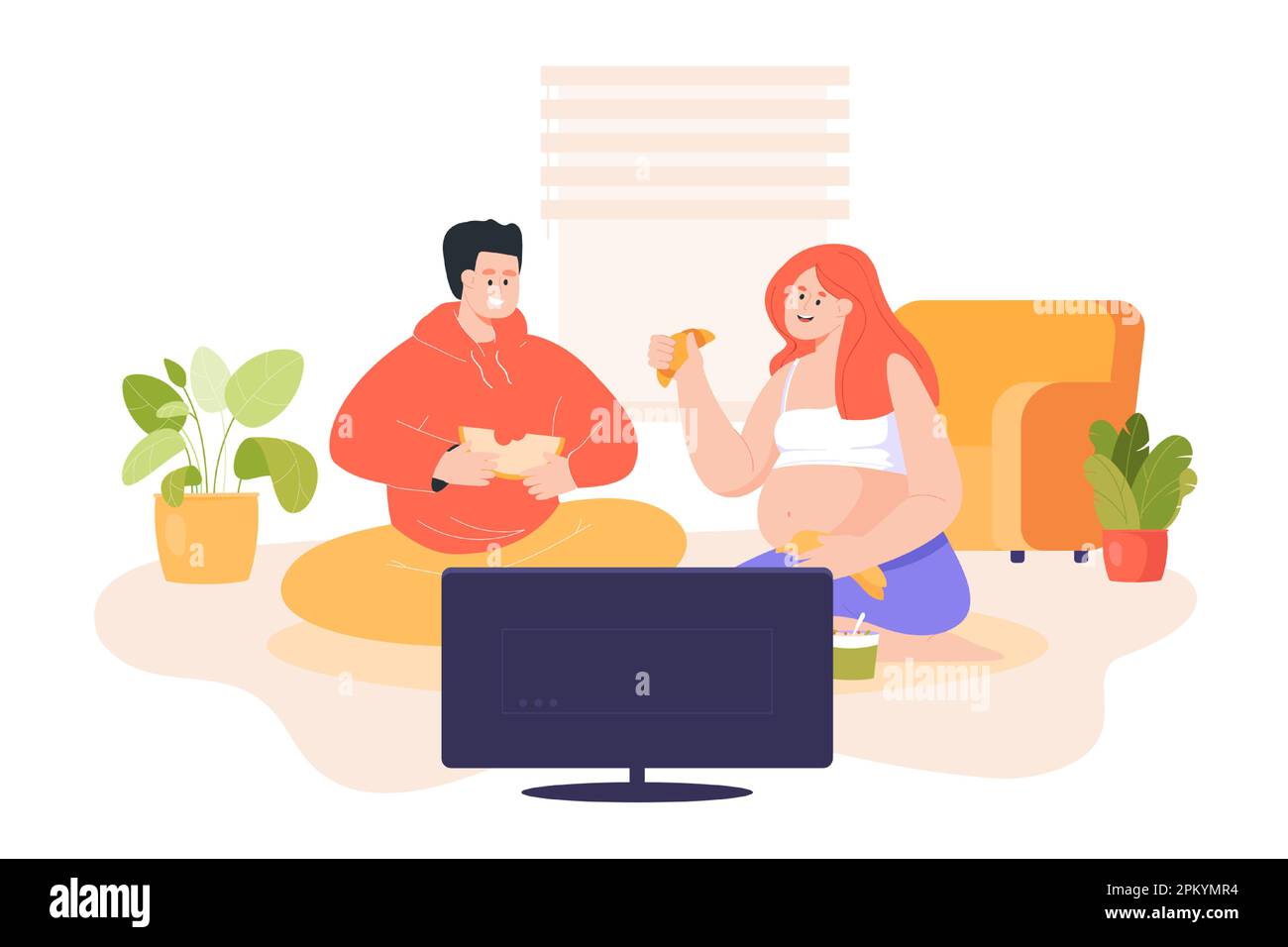 Husband wife relaxing together Cut Out Stock Images & Pictures - Alamy