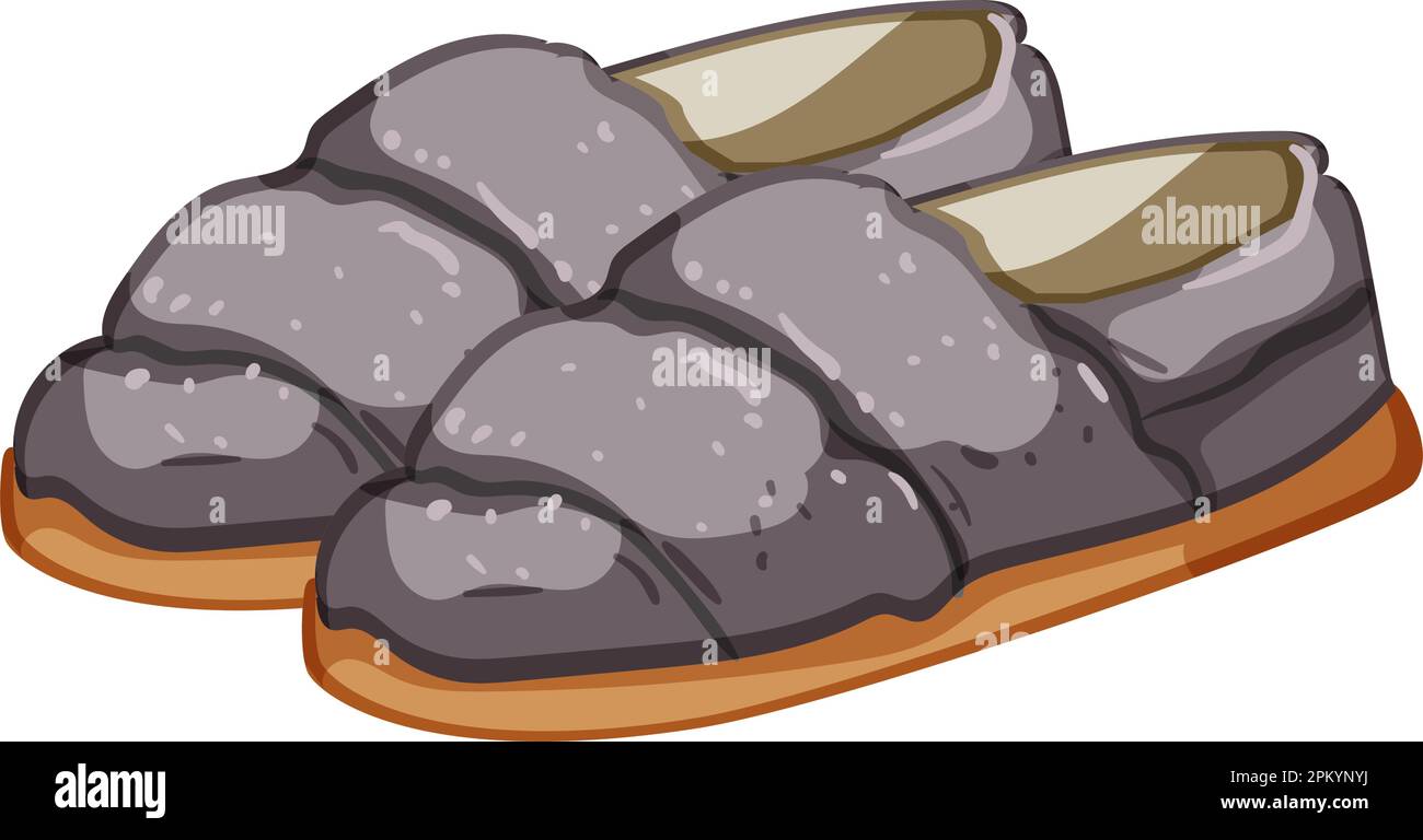 home man slippers cartoon vector illustration Stock Vector Image & Art ...