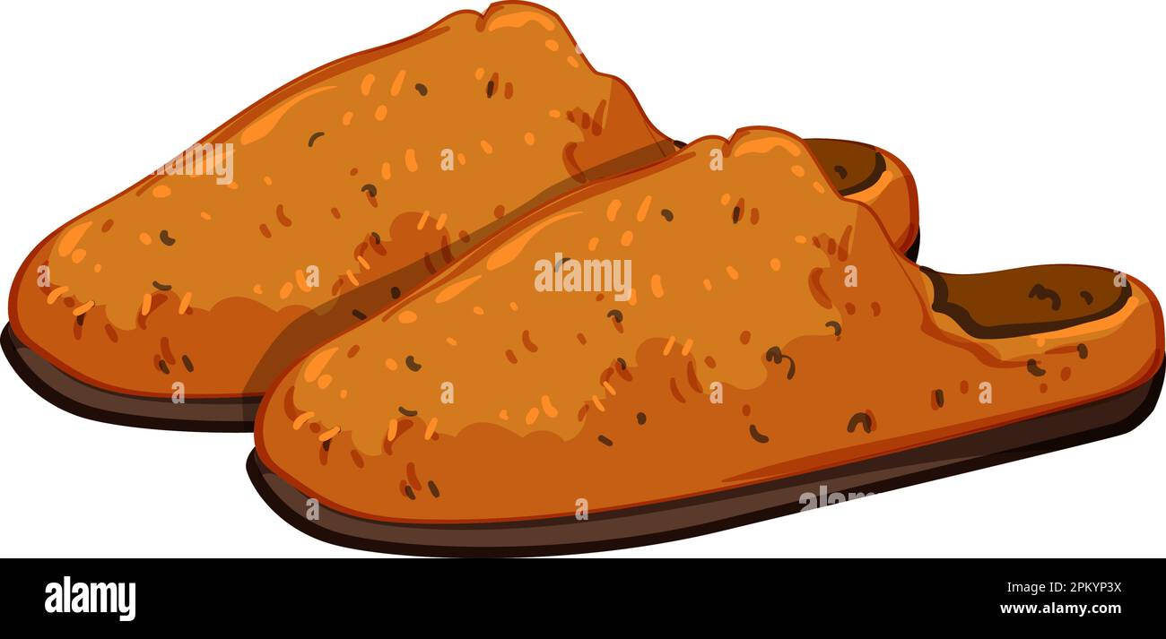 pair man slippers cartoon vector illustration Stock Vector Image & Art ...