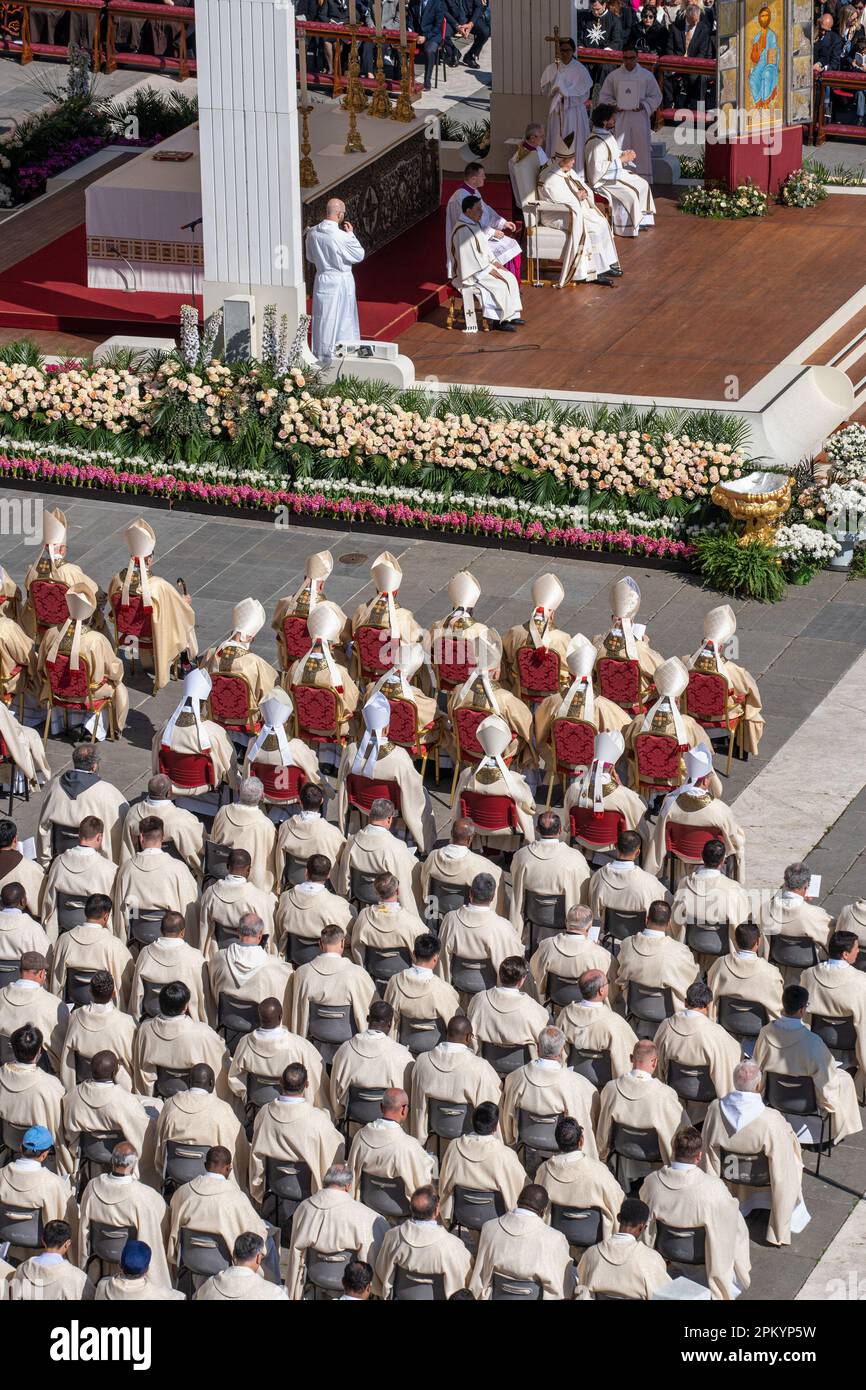 Vatican City, Vatican. 09th Apr, 2023. Pope Francis celebrates the ...