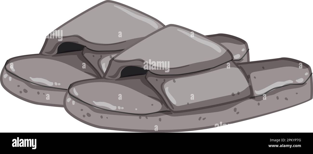 footwear man slippers cartoon vector illustration Stock Vector Image ...