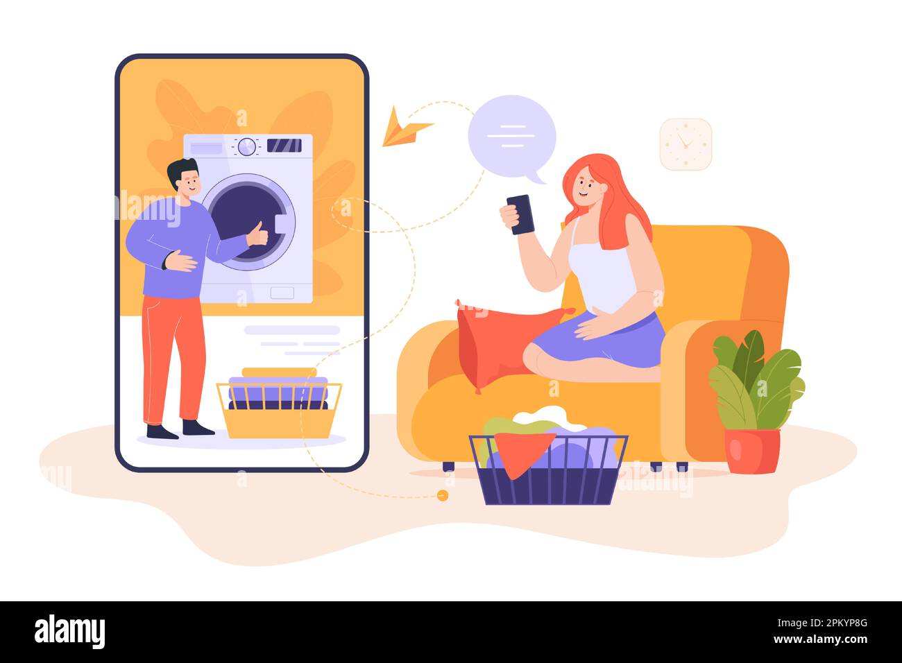 Laundry cleaning service delivery hi-res stock photography and images ...