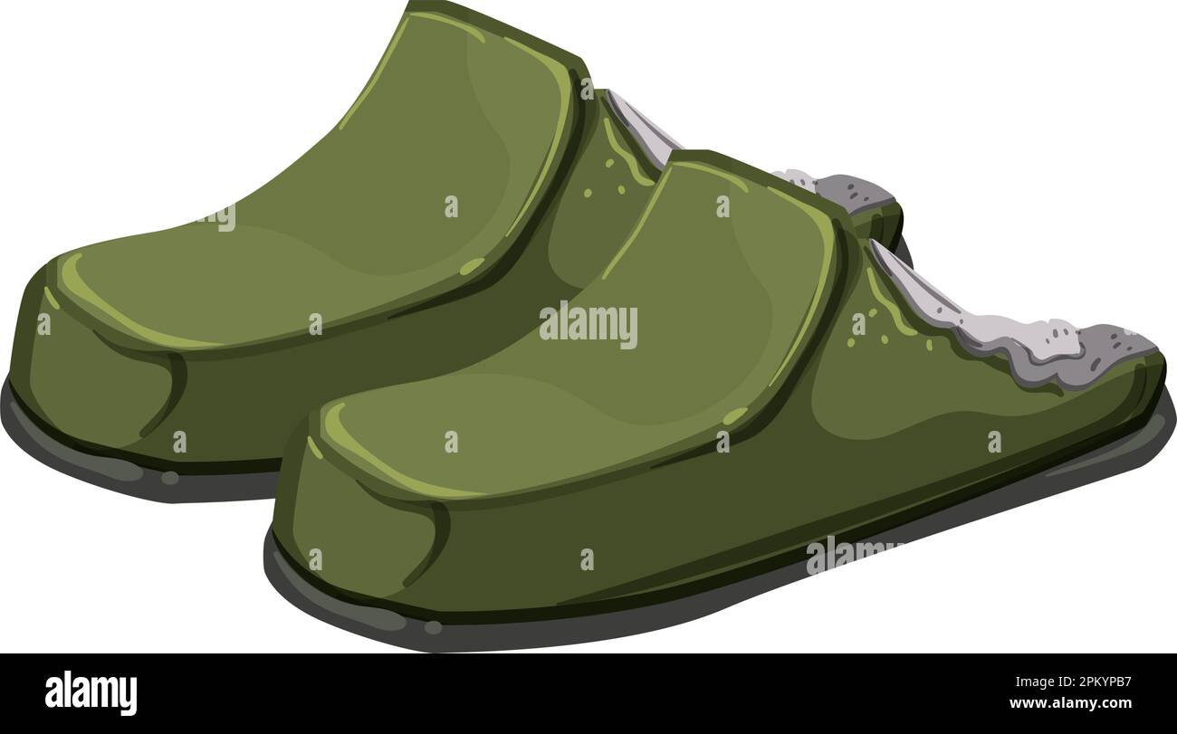 bedroom man slippers cartoon vector illustration Stock Vector Image ...