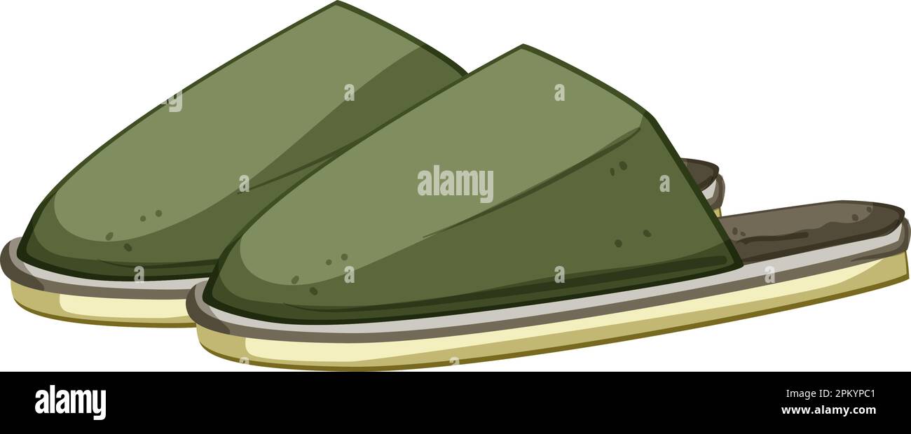 lifestyle man slippers cartoon vector illustration Stock Vector Image ...