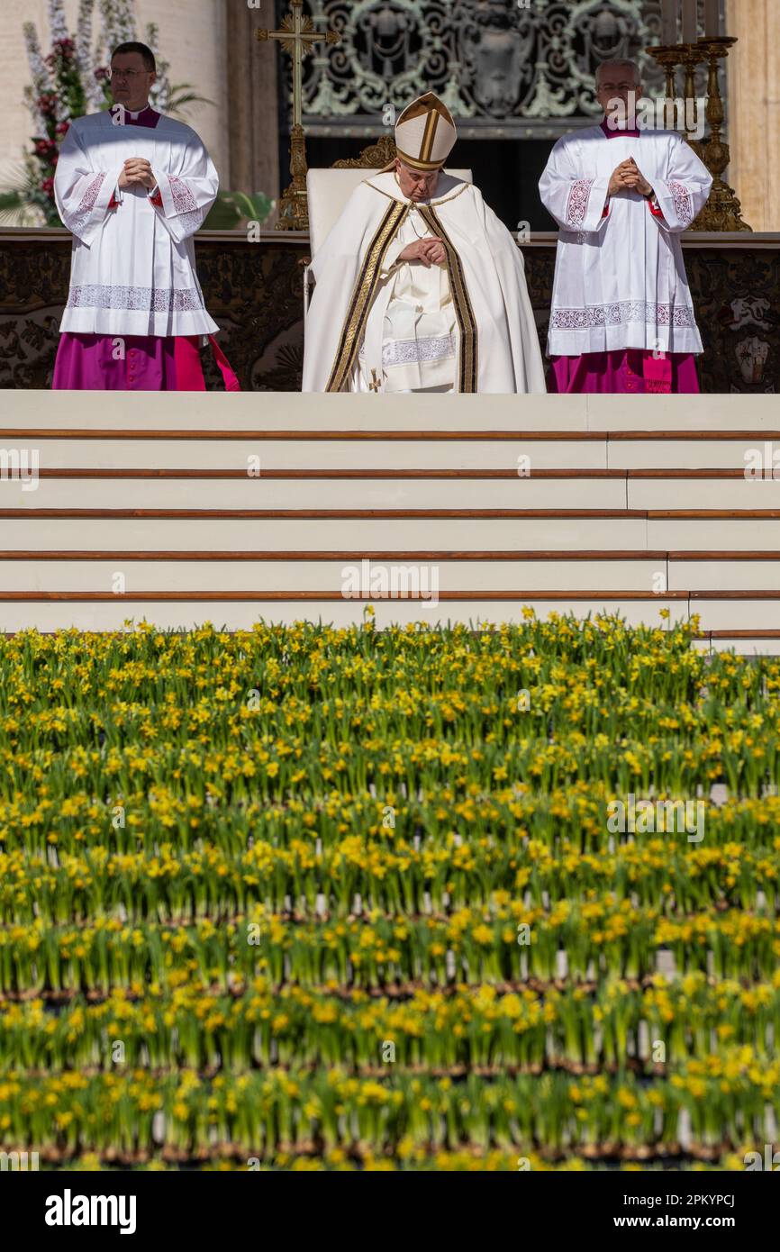 Vatican City, Vatican. 09th Apr, 2023. Pope Francis celebrates the ...