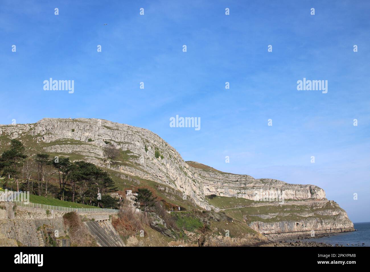 Happy Valley cliffs in Llandudno UK Stock Photo - Alamy