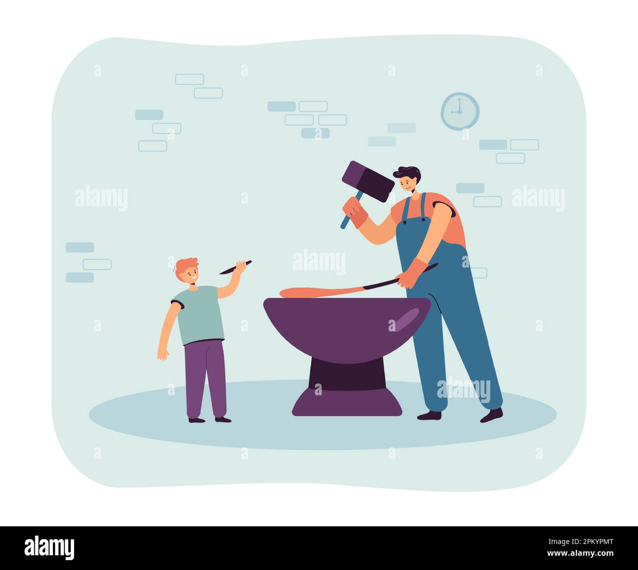 Cartoon blacksmith anvil hi-res stock photography and images - Alamy