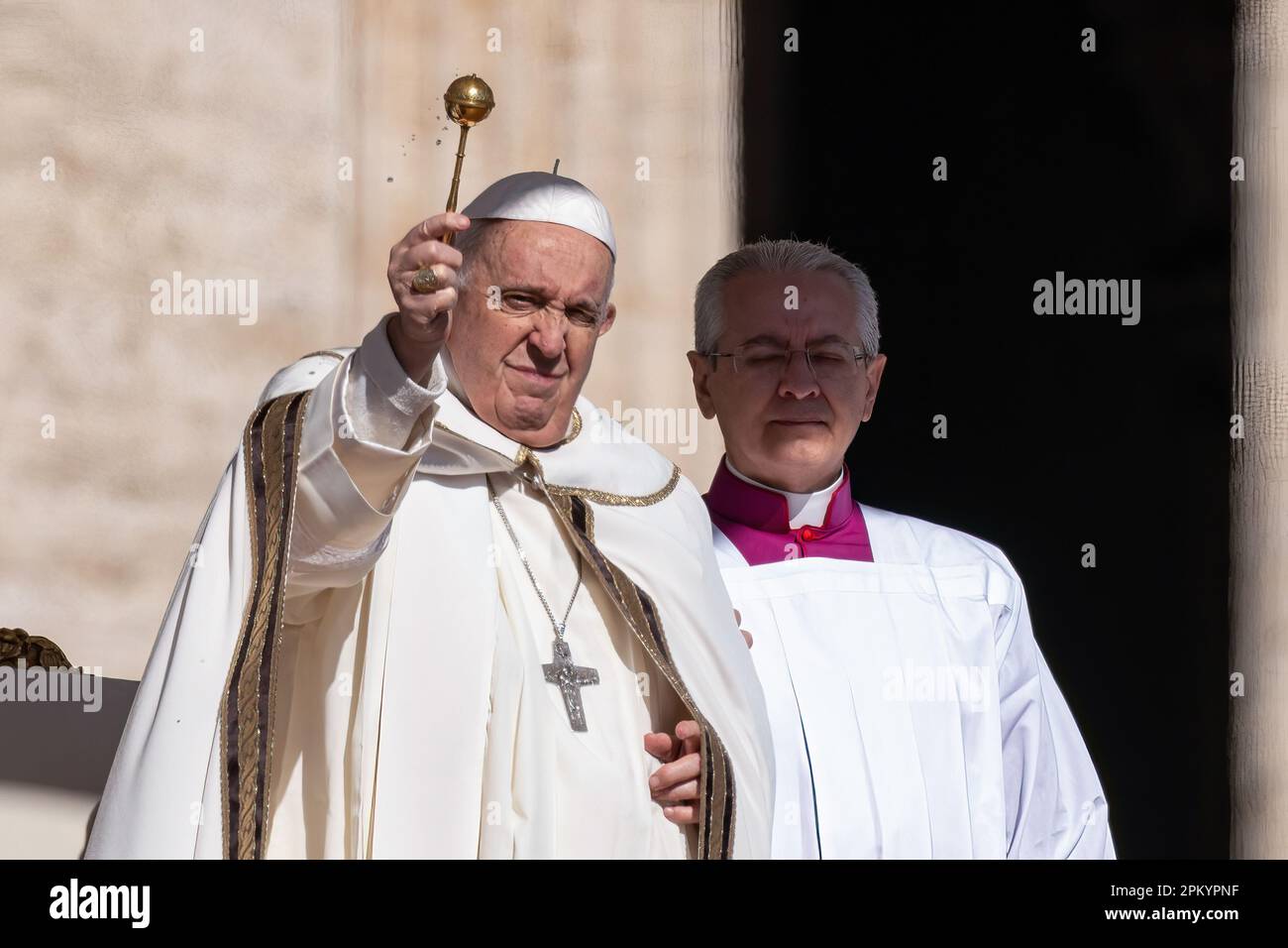 Vatican City, Vatican. 09th Apr, 2023. Pope Francis delivers his ...