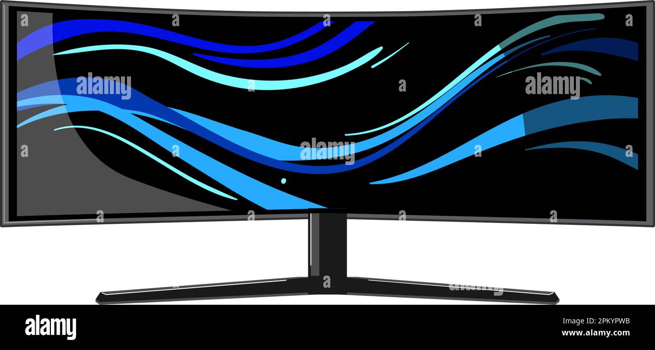 computer monitor pc gaming cartoon vector illustration Stock Vector ...