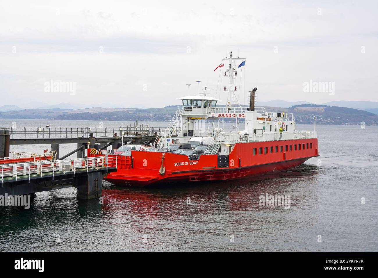 Western ferries, small car and passenger ferry, Sound of Soay, sailing ...