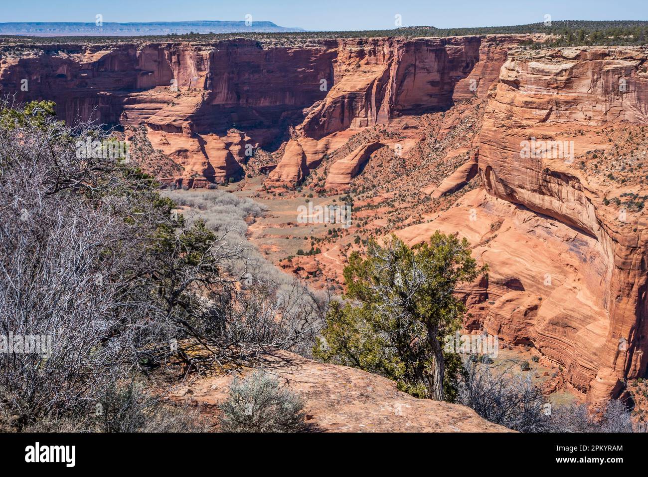 Looking down Canyon de Chelly from Spider Rock Overlook, South Rim ...