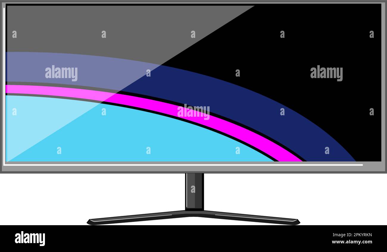 keyboard monitor pc gaming cartoon vector illustration Stock Vector ...