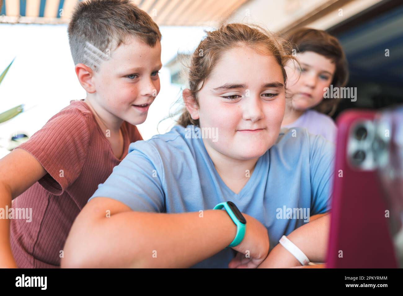 Content children hi-res stock photography and images - Alamy