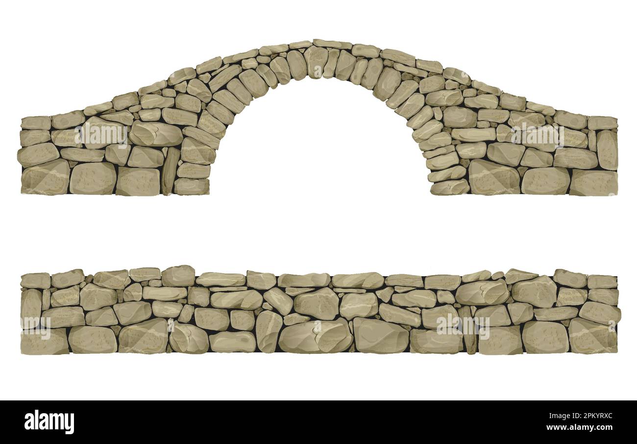 Retaining stone wall Stock Vector Images - Alamy