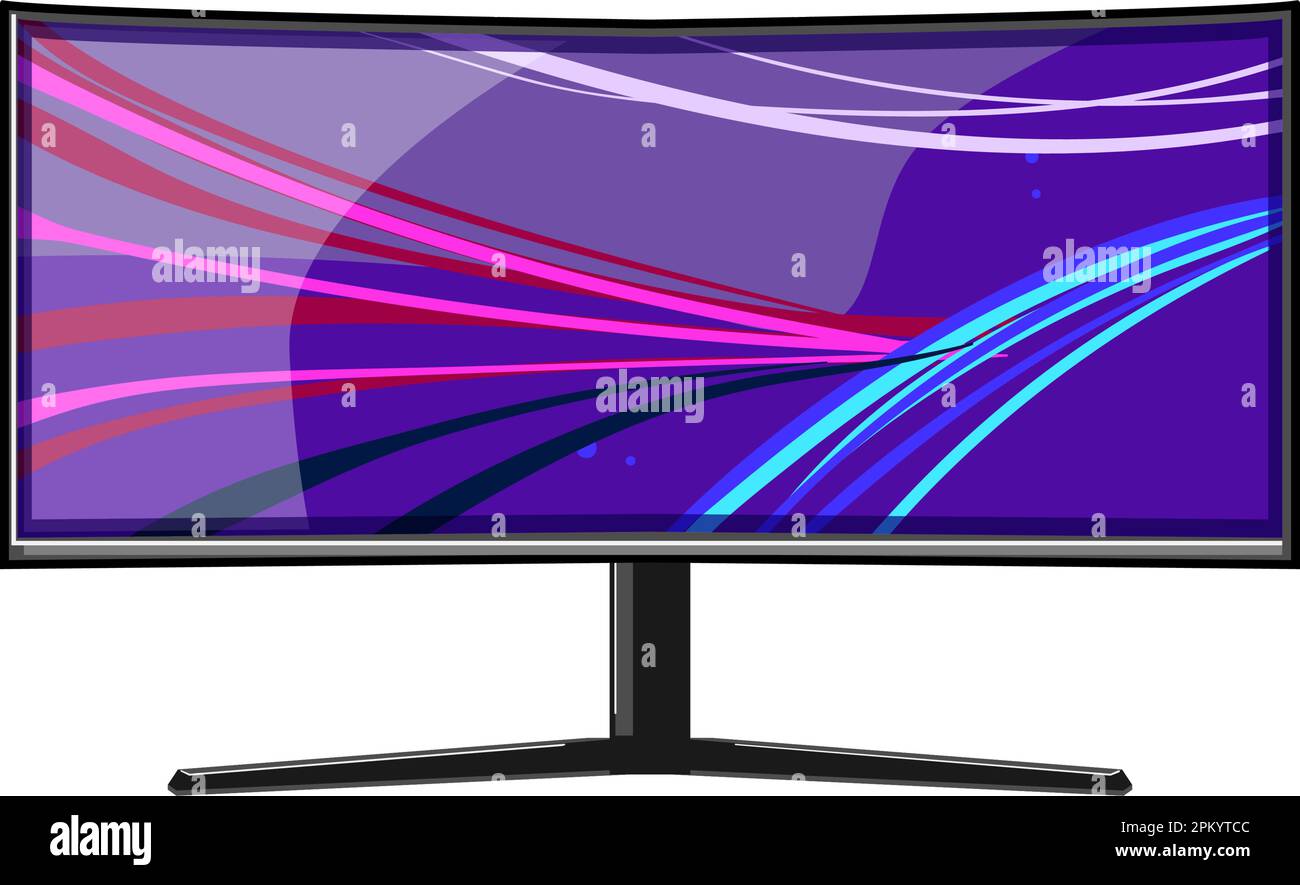 player monitor pc gaming cartoon vector illustration Stock Vector Image ...