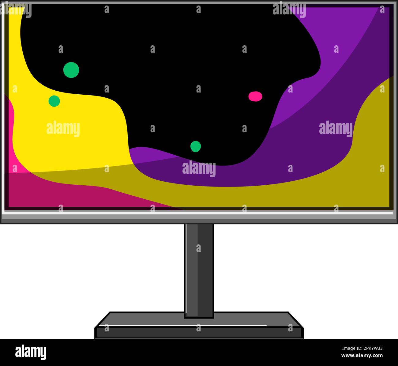 blank monitor pc cartoon vector illustration Stock Vector Image & Art ...