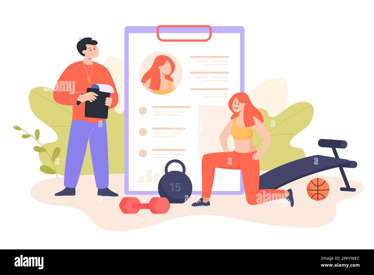 Person exercising in gym Stock Vector Images - Alamy