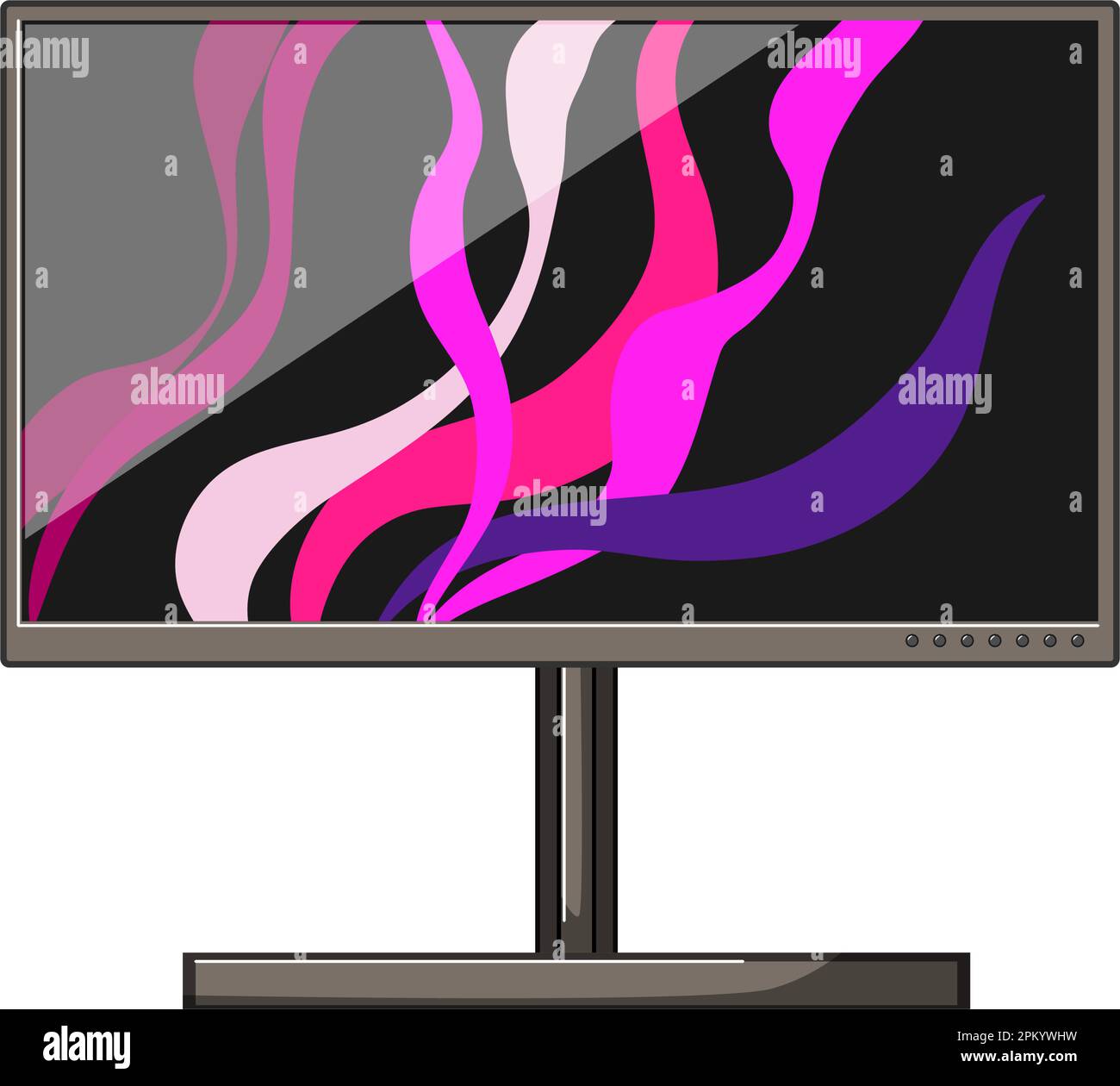 laptop monitor pc cartoon vector illustration Stock Vector Image & Art ...