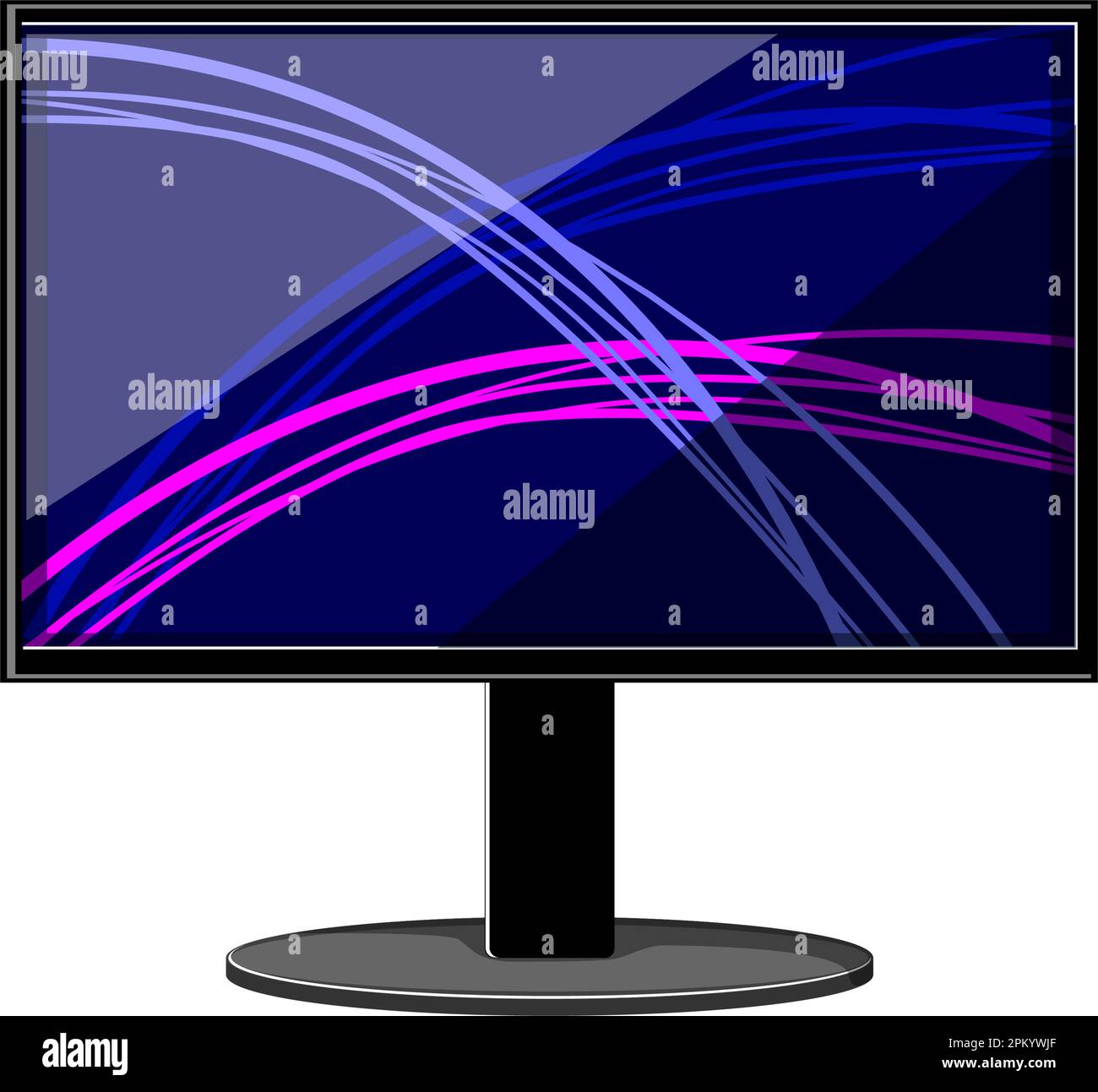 modern monitor pc cartoon vector illustration Stock Vector Image & Art ...