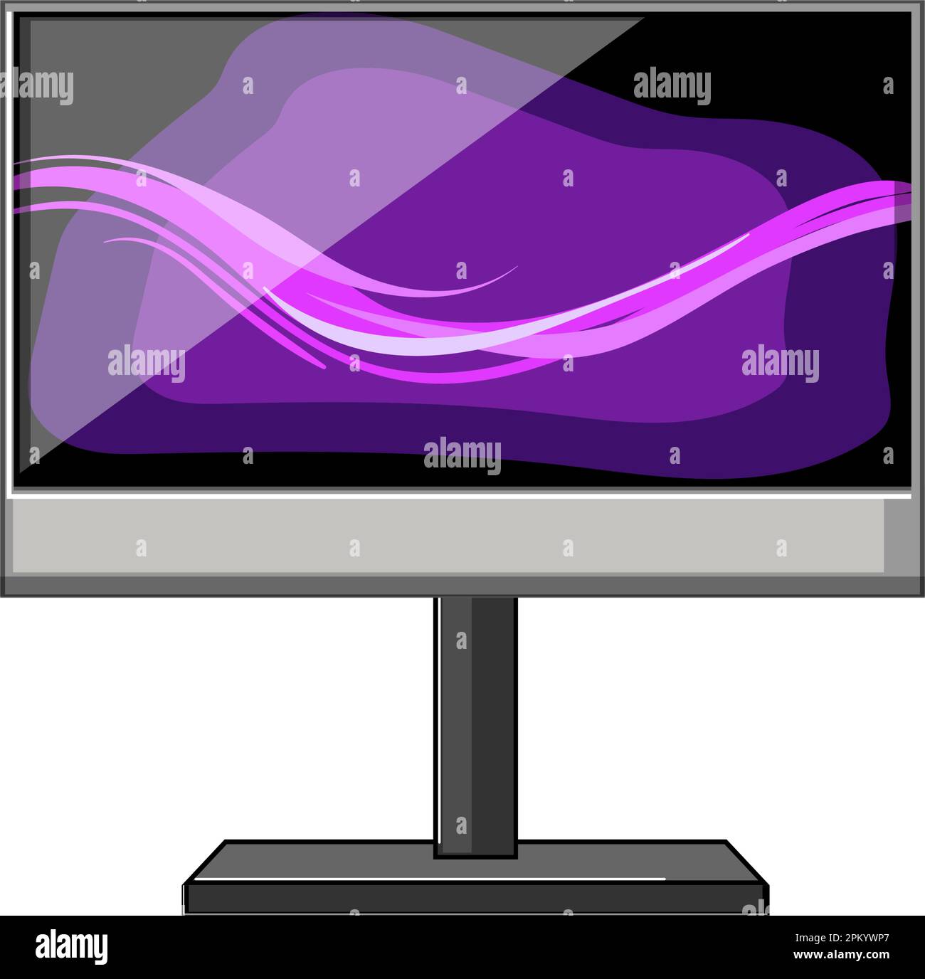 business monitor pc cartoon vector illustration Stock Vector Image ...