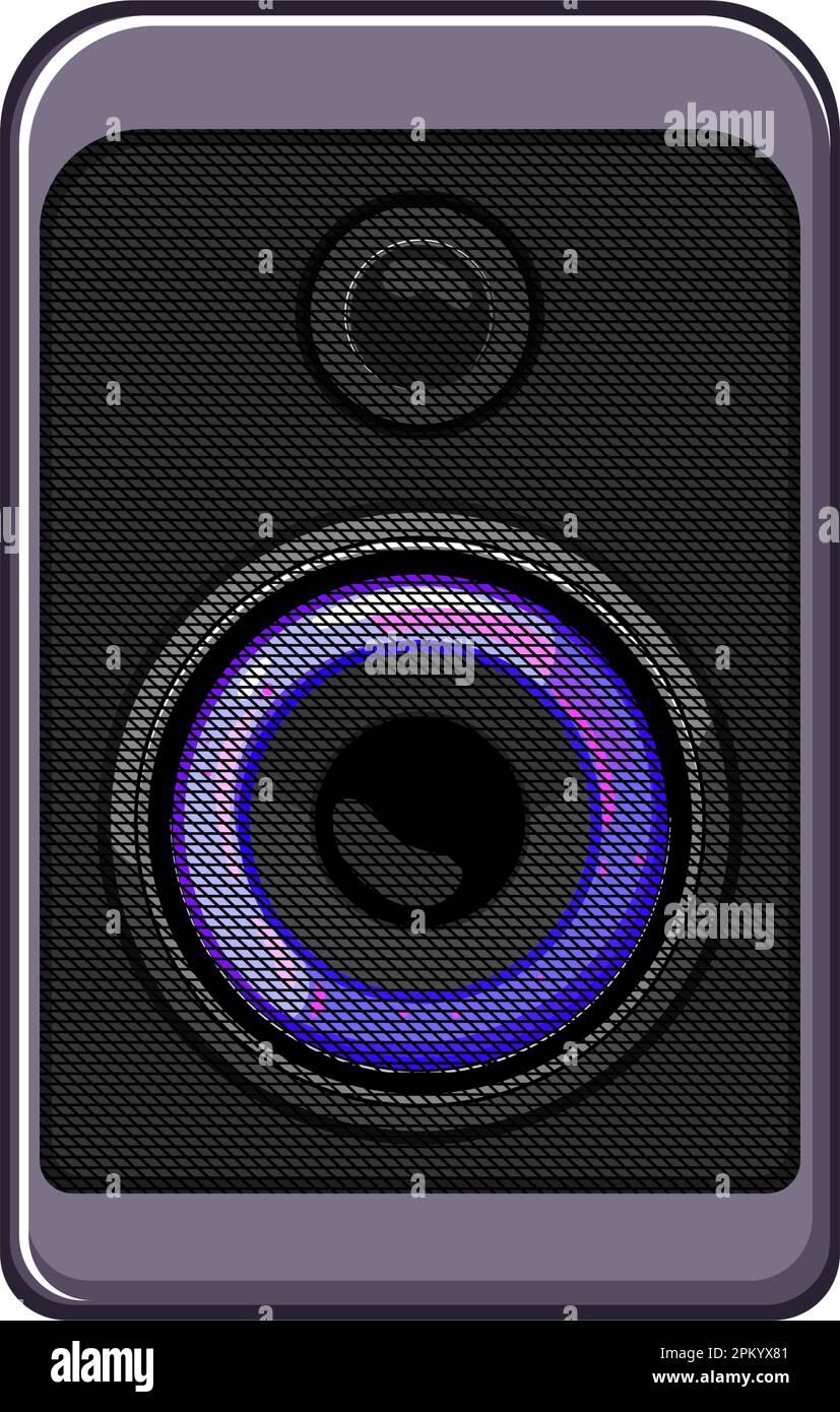 speaker partybox sound cartoon vector illustration Stock Vector Image ...