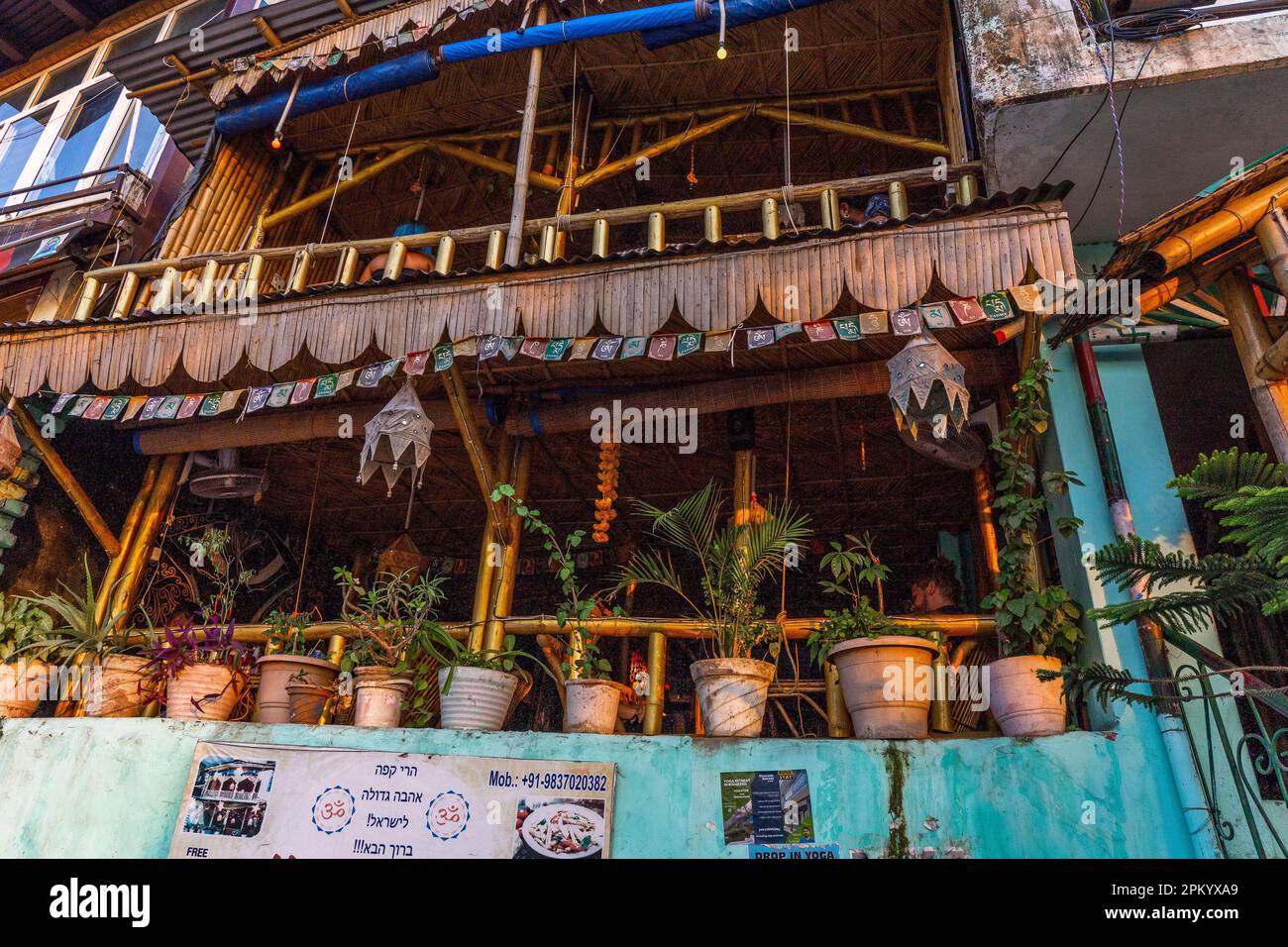 RISHIKESH, INDIA - 27.03.2023: Traditional buildings in the city center ...